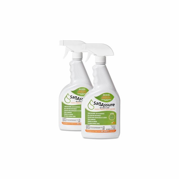 San-Assure (2) 32 Oz. Hospital-Grade Cleaner, Sanitizer & Disinfectant ...